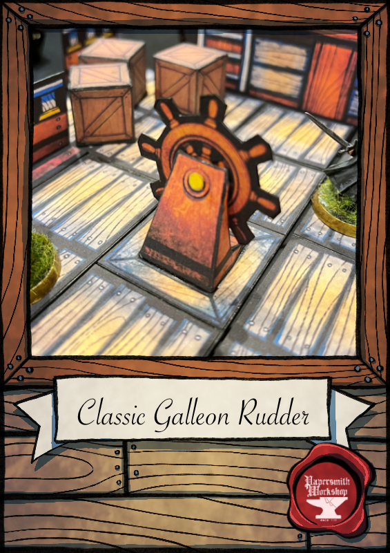 Paper Terrain_Classic Galleon Rudder - Papersmith Workshop | DriveThruRPG