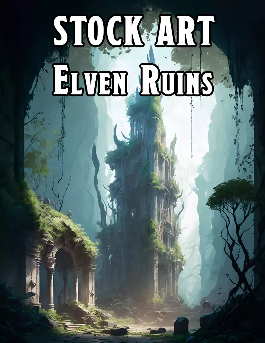 Cover full page - Elven Ruins - RPG Stock Art - Dungeon Influence Art ...