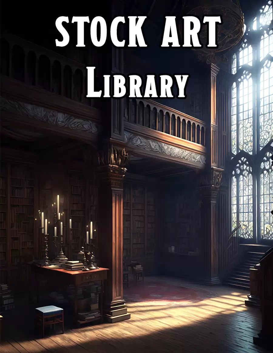 Cover full page - Fantasy Library - RPG Stock Art - Dungeon Influence ...