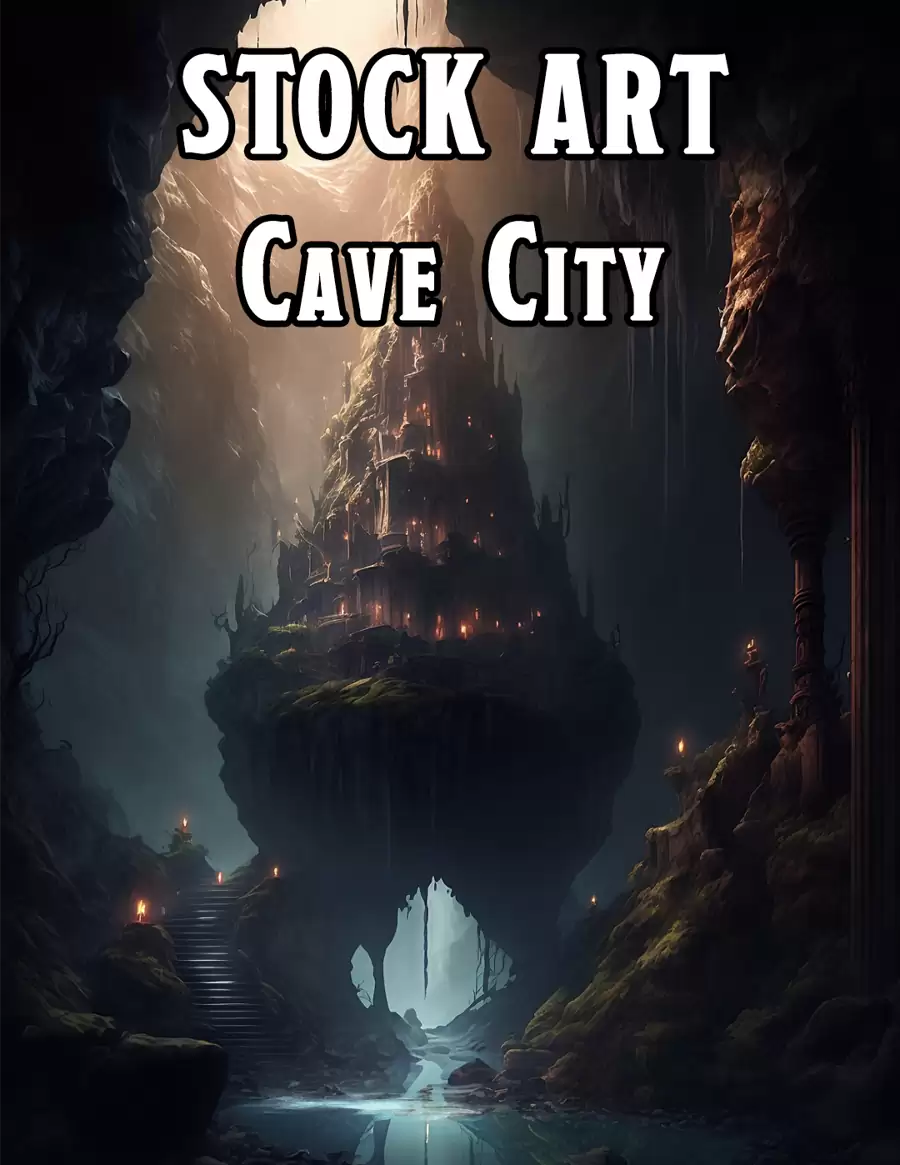 Cover full page - Cave City - RPG Stock Art - Dungeon Influence Art ...