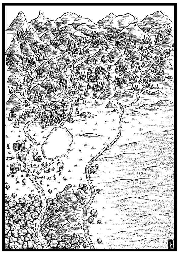 The Savage Lands_Geraldo Marinho_Map - Ink Potion Studios | DriveThruRPG