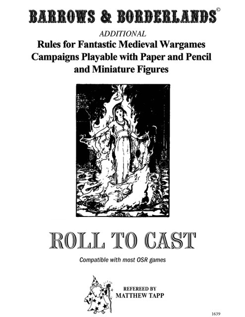 Roll To Cast - Barrows & Borderlands - Matthew Tapp | DriveThruRPG