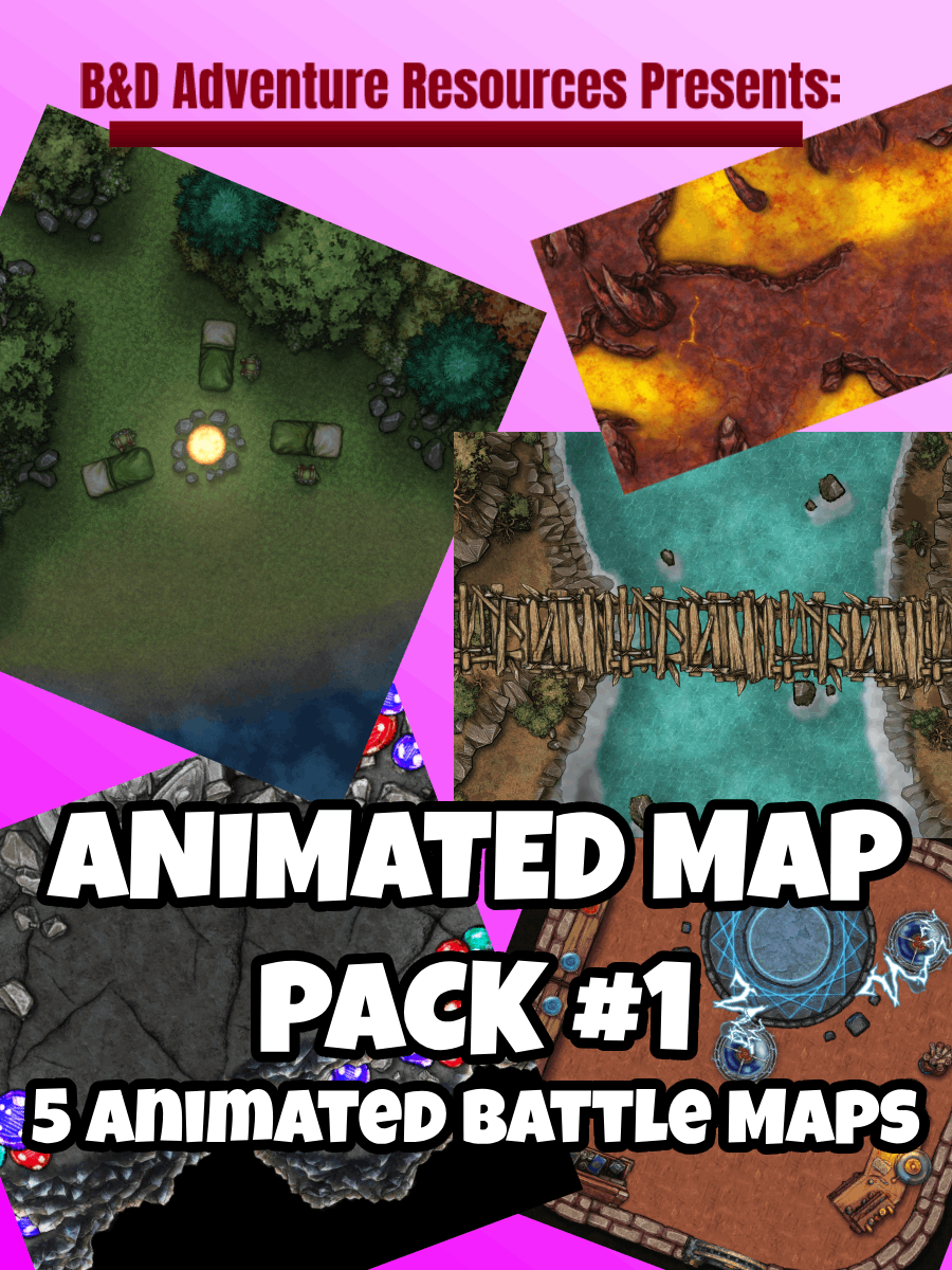5 Animated Battle Maps - B and D Adventure Resources | DriveThruRPG