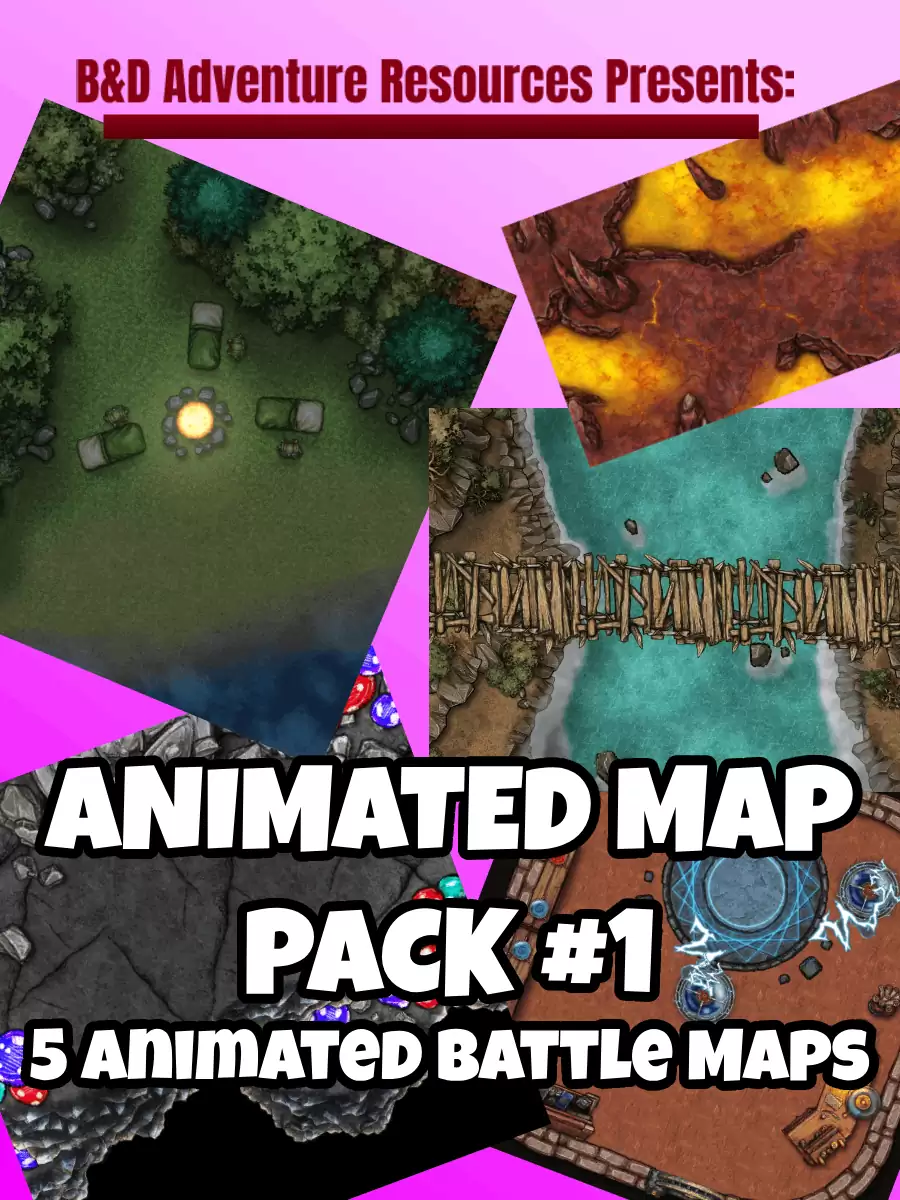 5 Animated Battle Maps - B and D Adventure Resources | DriveThruRPG