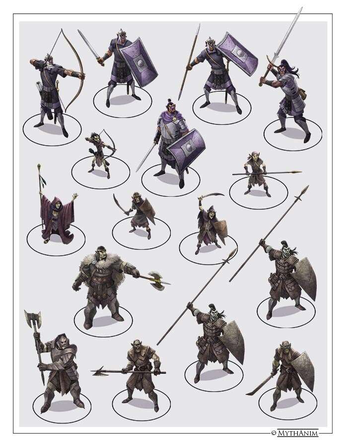 VTT Isometric Monster Tokens 01 - MythAnim | DriveThruRPG