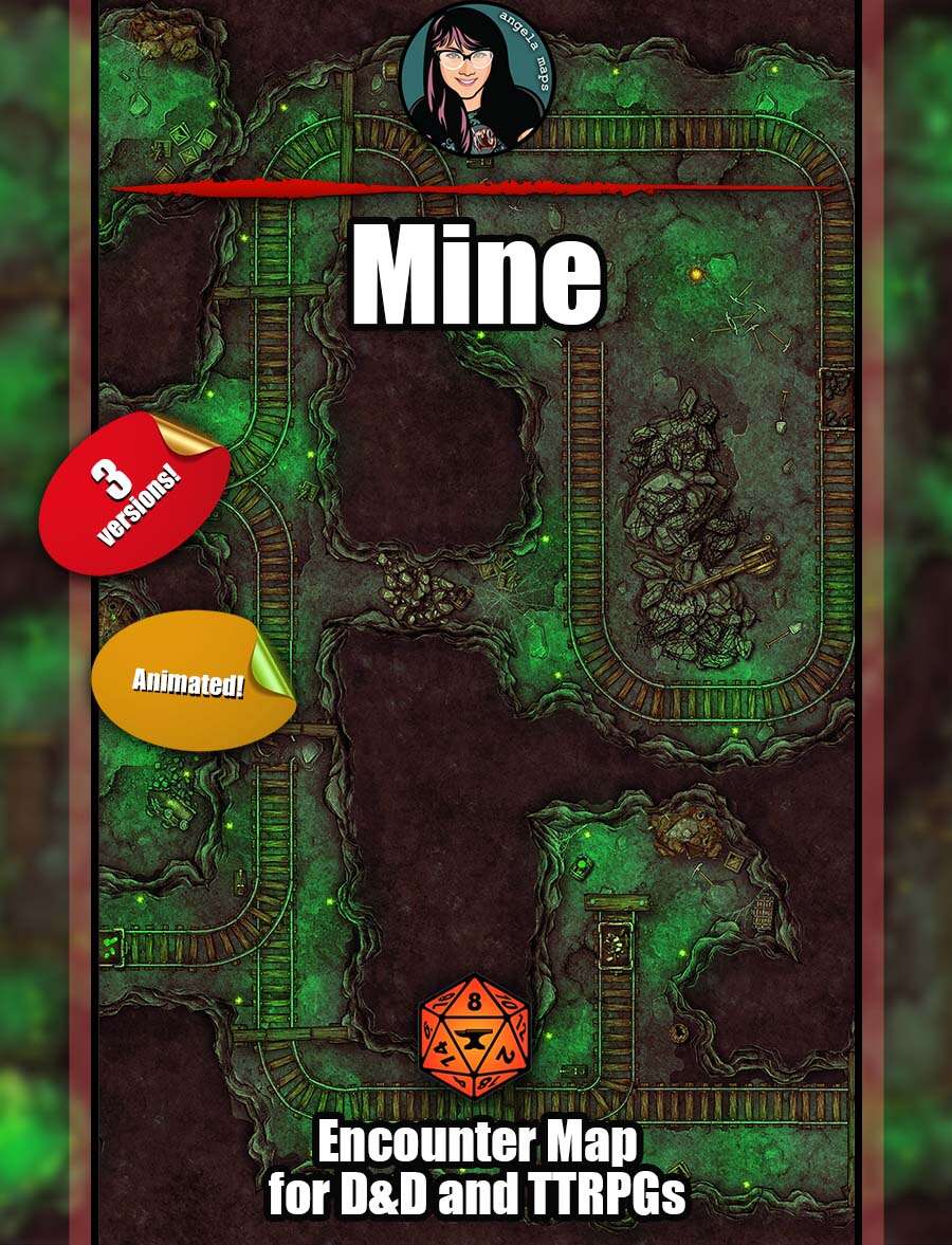 Mine - Dark animated map pack with Foundry VTT support – JPG + Animated ...