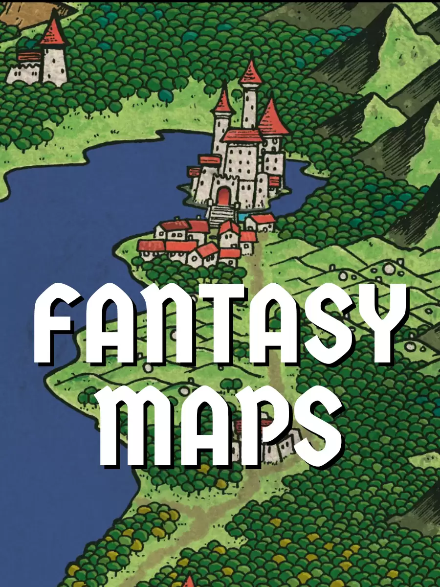 Regional Map with Fairytale Castle - Gittoes Games | DriveThruRPG