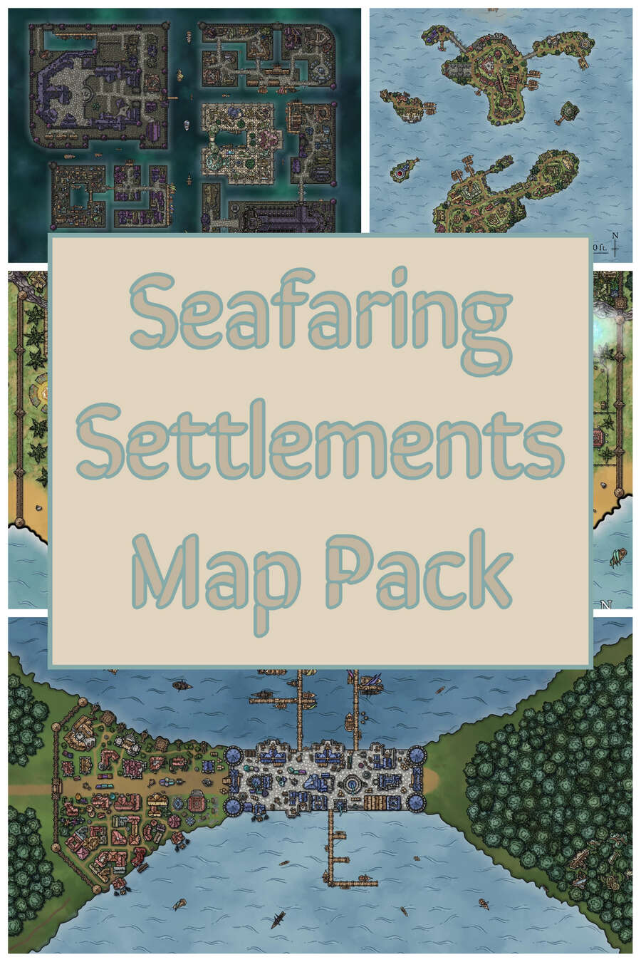 Seafaring Settlement Map Pack - Cyclopean Publishing Company | DriveThruRPG
