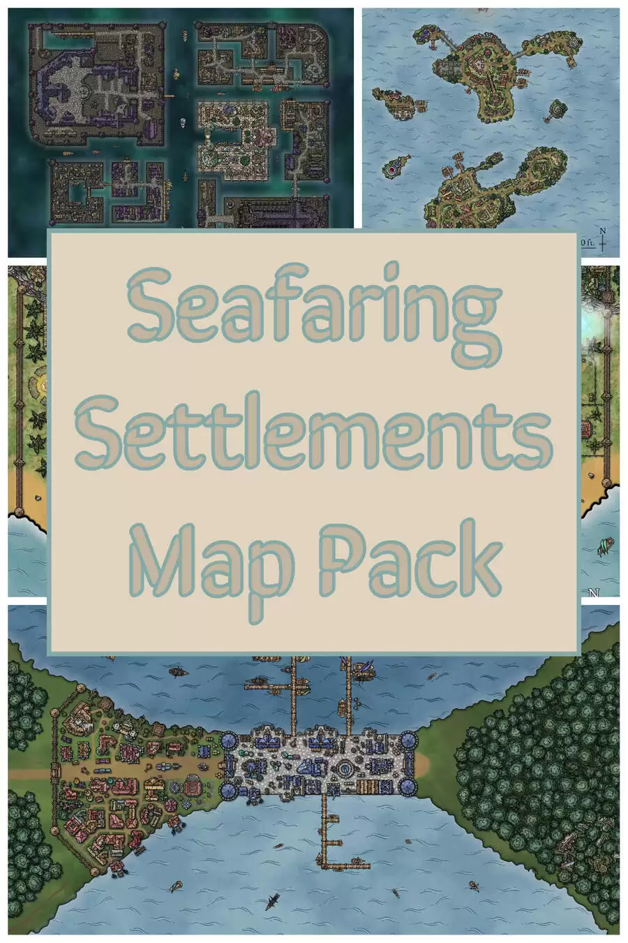 Seafaring Settlement Map Pack - Cyclopean Publishing Company | DriveThruRPG