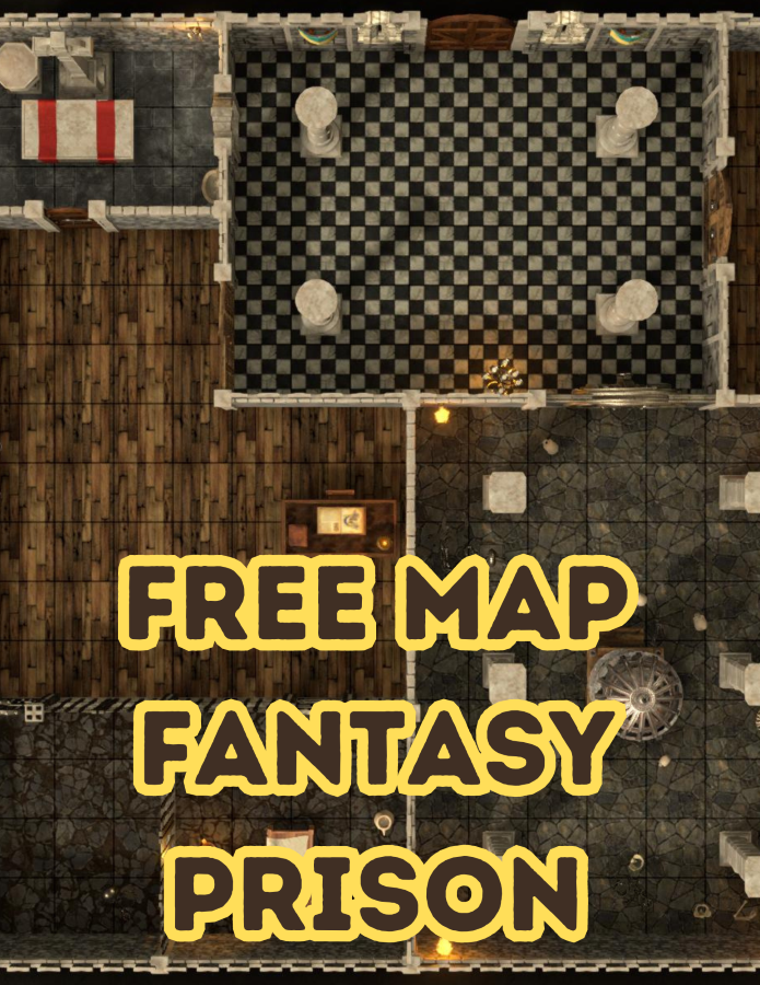 FREE MAP - THE PRISON - PlanarInk Editions | DriveThruRPG