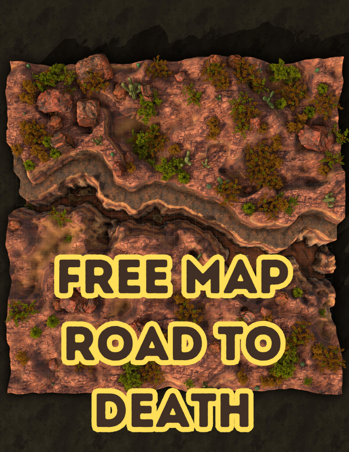 FREE MAP - ROAD TO DEATH - PlanarInk Editions | DriveThruRPG