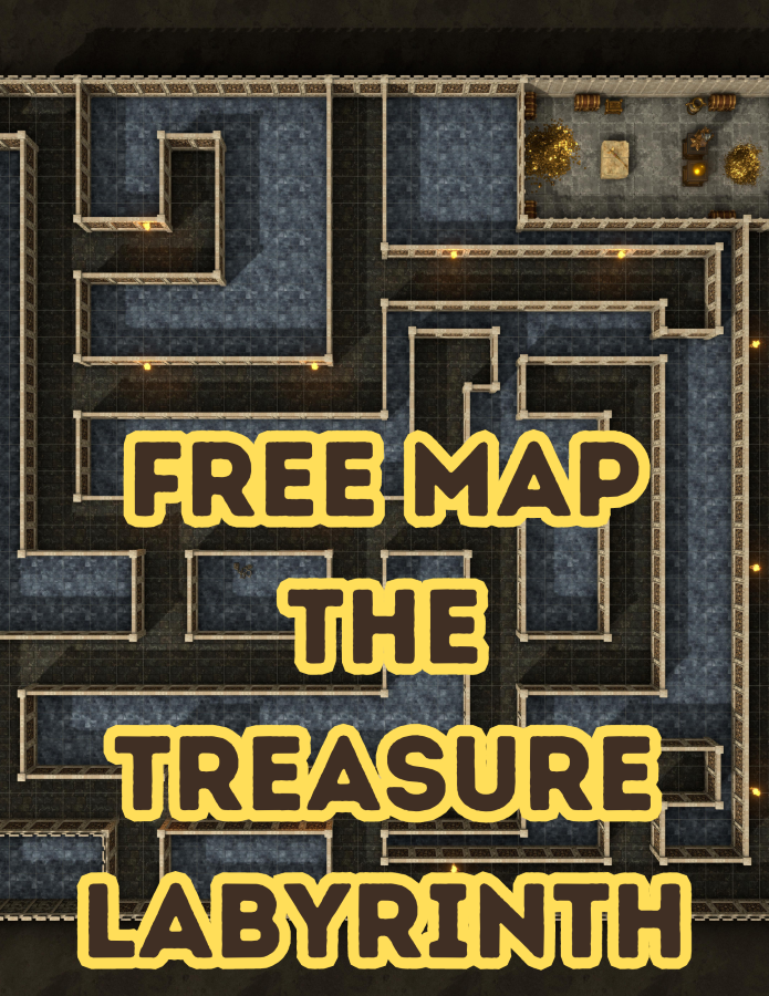 FREE MAP - THE TREASURE LABYRINTH - PlanarInk Editions | DriveThruRPG