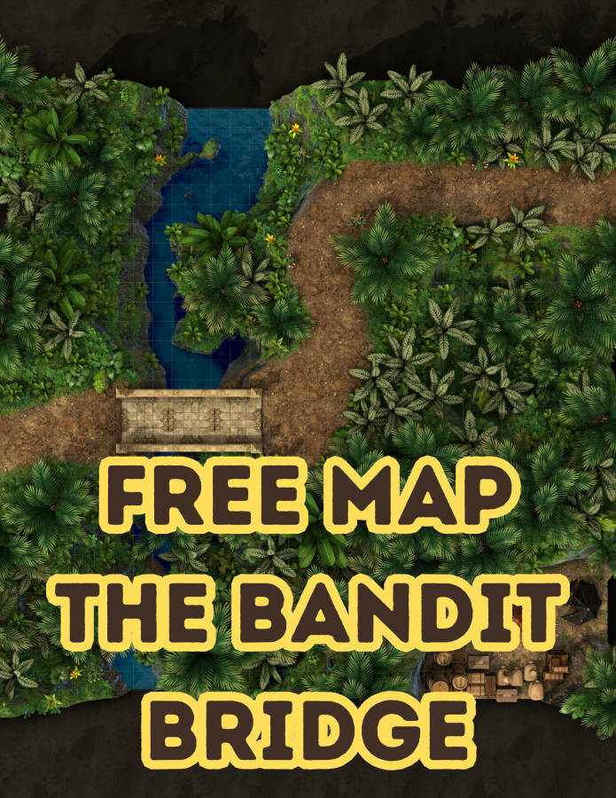 FREE MAP - THE BANDIT BRIDGE - PlanarInk Editions | DriveThruRPG