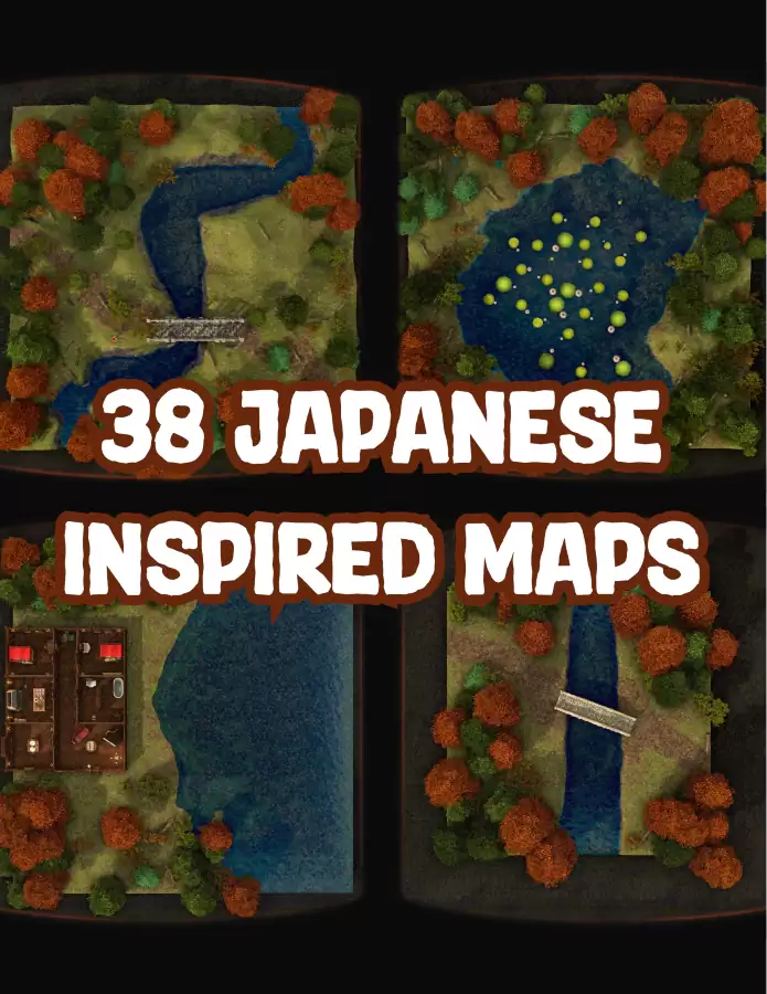38 MAPS - JPG & VTT PACK - JAPANESE INSPIRED - PlanarInk Editions ...