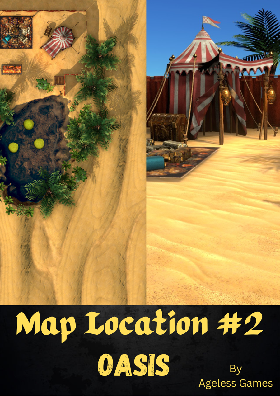Map Locations #2 "Oasis" - Lutra Gaming | DriveThruRPG