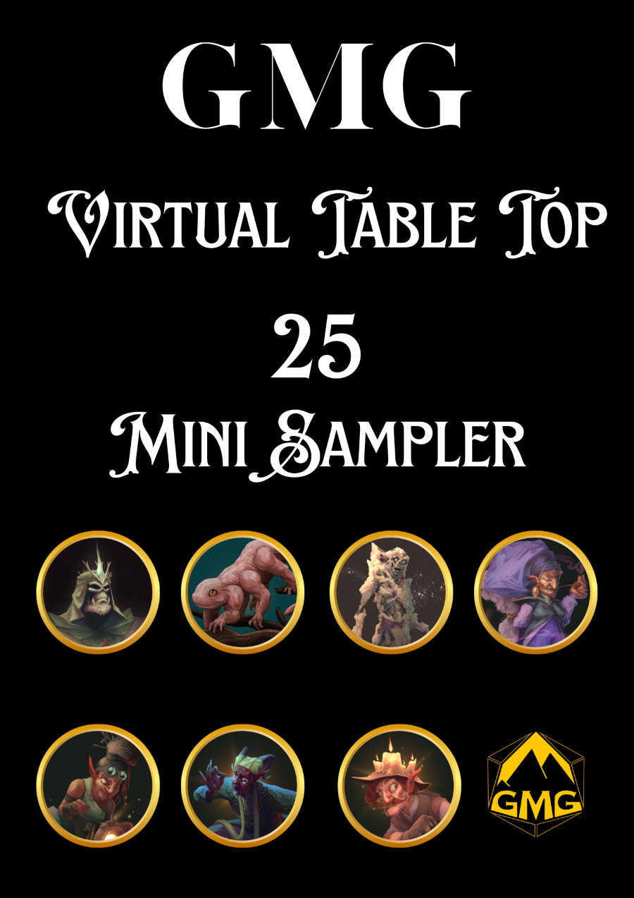 GMG Virtual Tabletop 25 Token Sample Pack - Gold Mountain Games ...