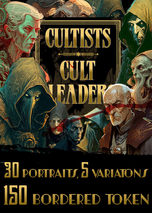 Cultist and Cult Leaders: Borders & Portraits VTT Tokens - TöMa | VTT ...