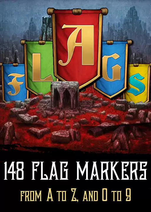Map Markers: Alphabet Flags - TöMa | VTT Tokens | DriveThruRPG