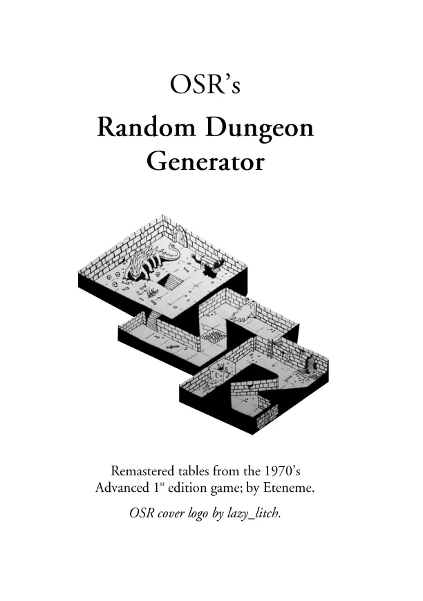 OSR's Random Dungeon Generator - Carlos Castillo Dávalos | DriveThruRPG