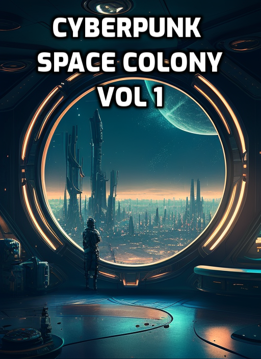 Stock art - 45 Cyberpunk Space Colonies - Volume 1 - FantasyLandscapes ...
