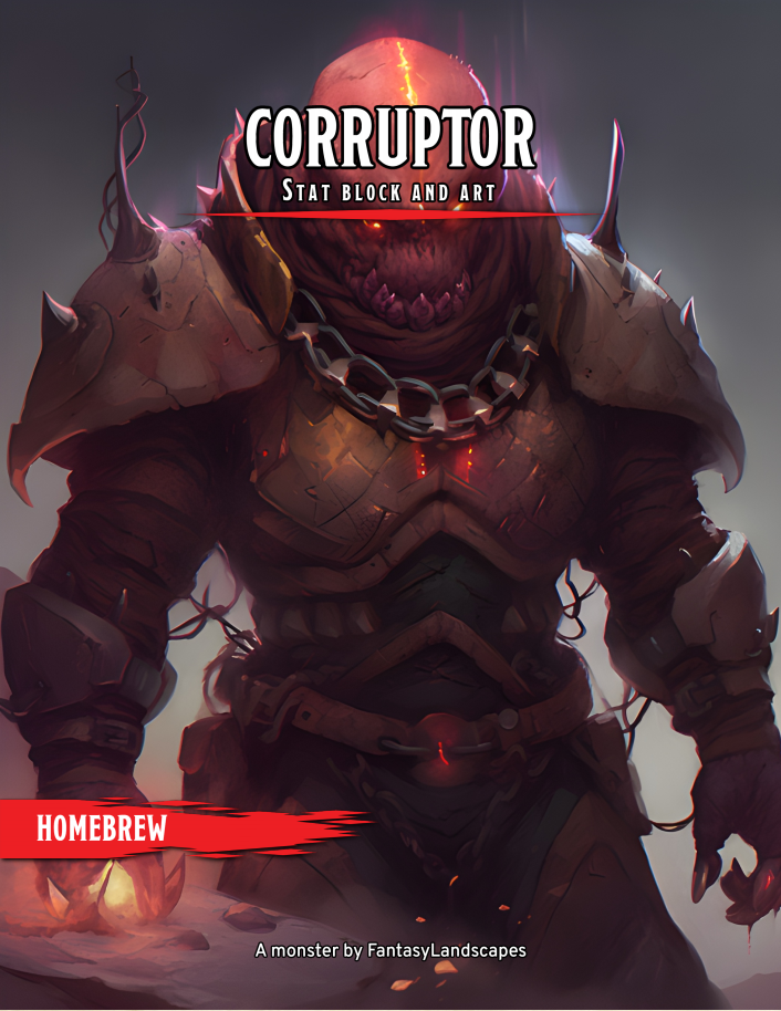 Corruptor - Creature Stat Blocks and Art - FantasyLandscapes | DriveThruRPG