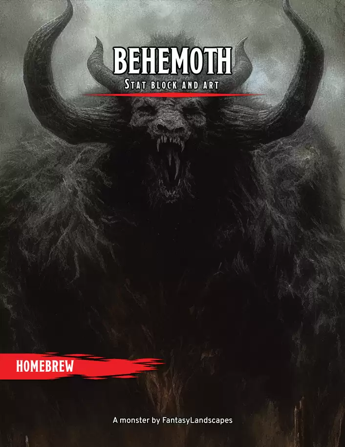 Behemoth - Creature Stat Blocks and Art - FantasyLandscapes | DriveThruRPG