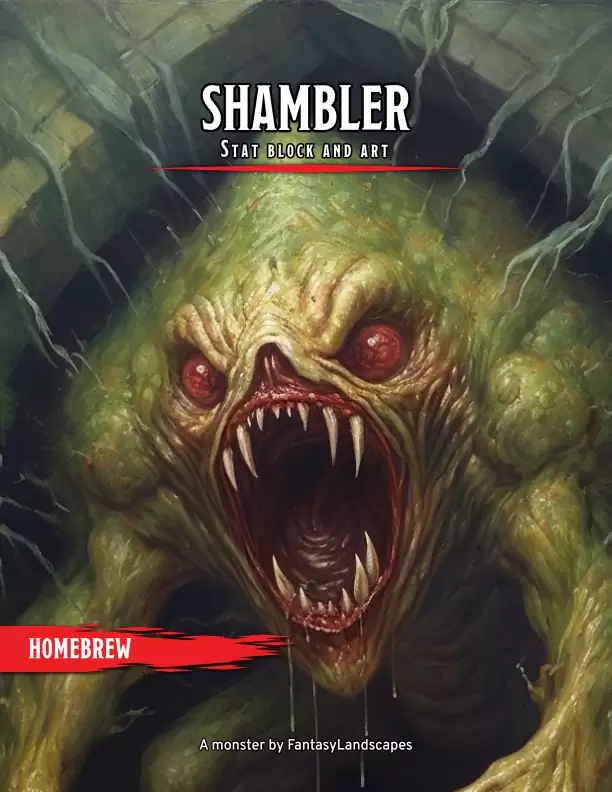 Shambler - Creature Stat Blocks and Art - FantasyLandscapes | DriveThruRPG