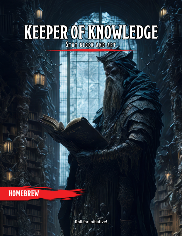 Keeper of Knowledge - Creature Stat Blocks and Art - FantasyLandscapes | DriveThruRPG