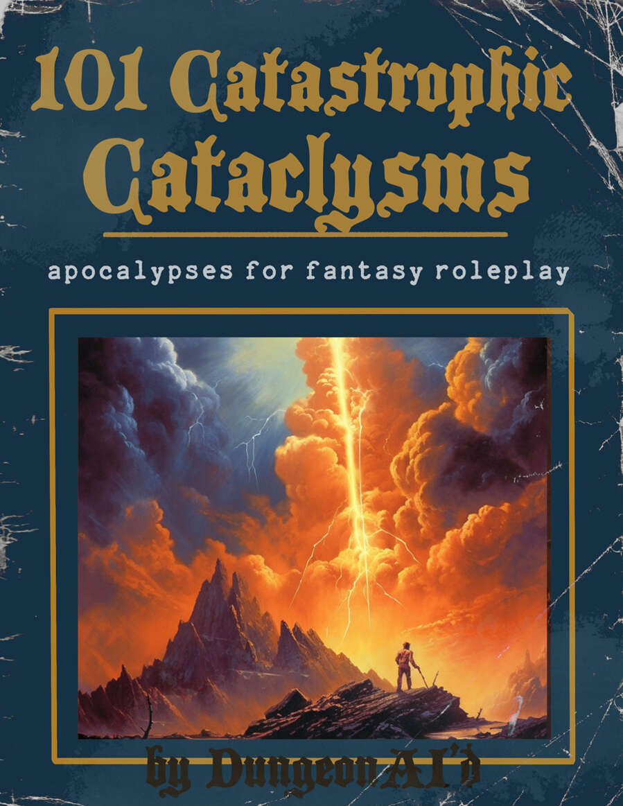 101 Catastrophic Cataclysms - DungeonAI'd | DungeonAI'd | DriveThruRPG