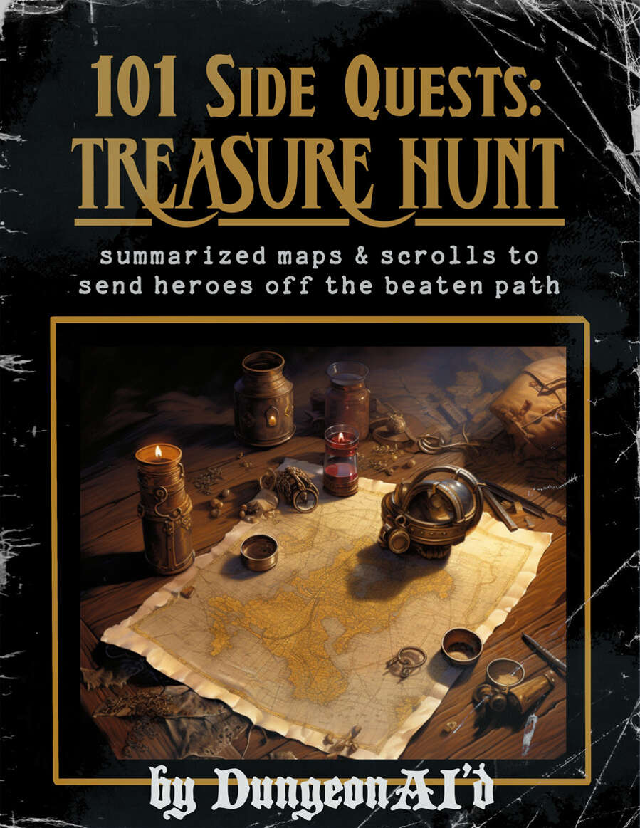 101 Side Quests: Treasure Hunt - DungeonAI'd | DungeonAI'd | DriveThruRPG
