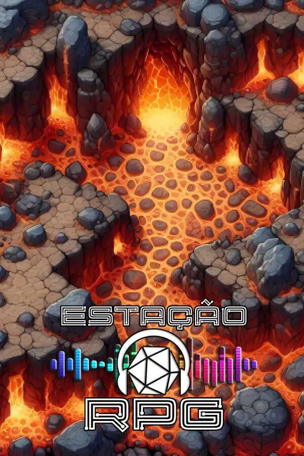 Lava Cave [15] - Battlemap - Estação RPG | Battle Maps - Caves | Battle ...