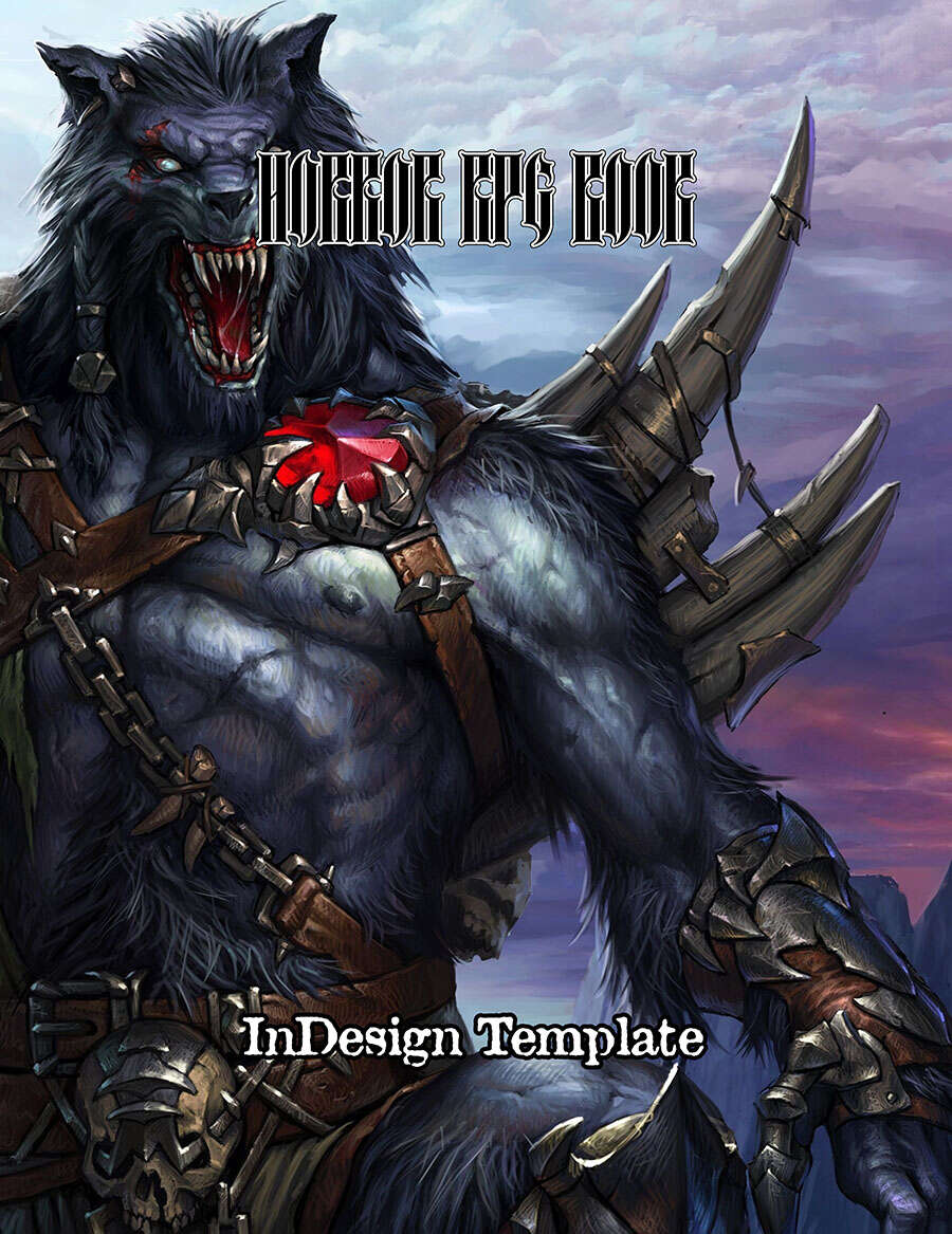 Horror RPG Book - InDesign Template - Aegis Creative | DriveThruRPG