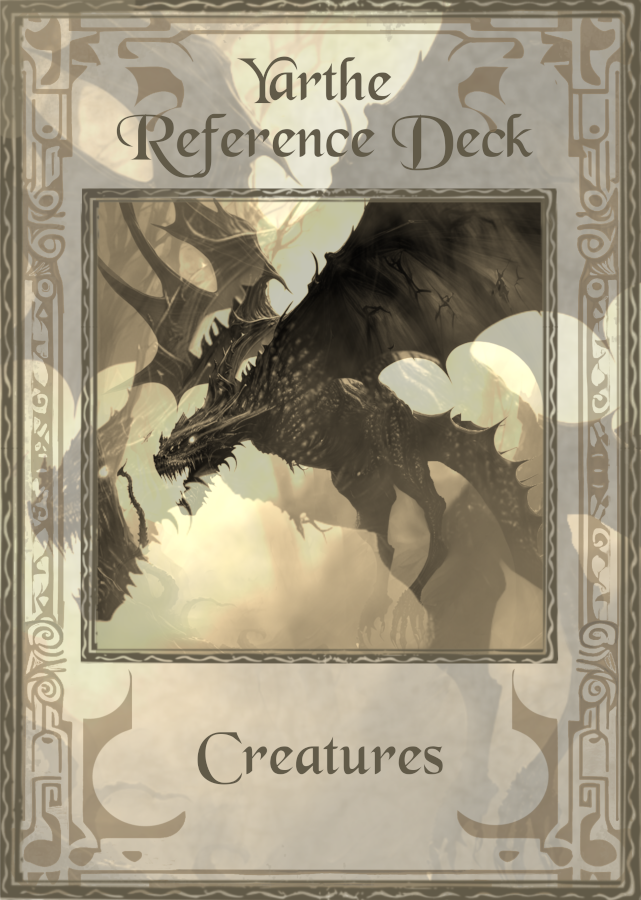 Yarthe Reference Deck: Creatures - Draconum Imprint | DriveThruRPG
