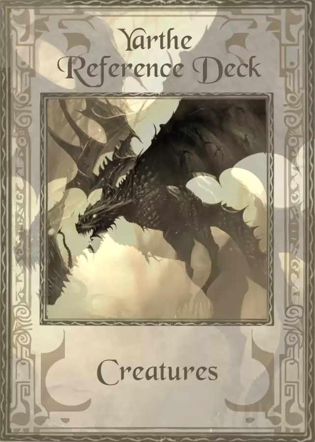 Yarthe Reference Deck: Creatures - Draconum Imprint | DriveThruRPG
