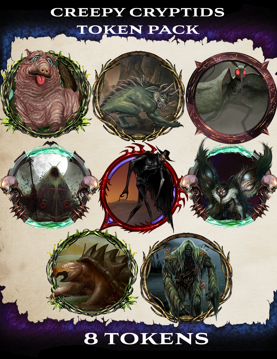 Creepy Cryptids Token Pack - Critical Crafting | DriveThruRPG