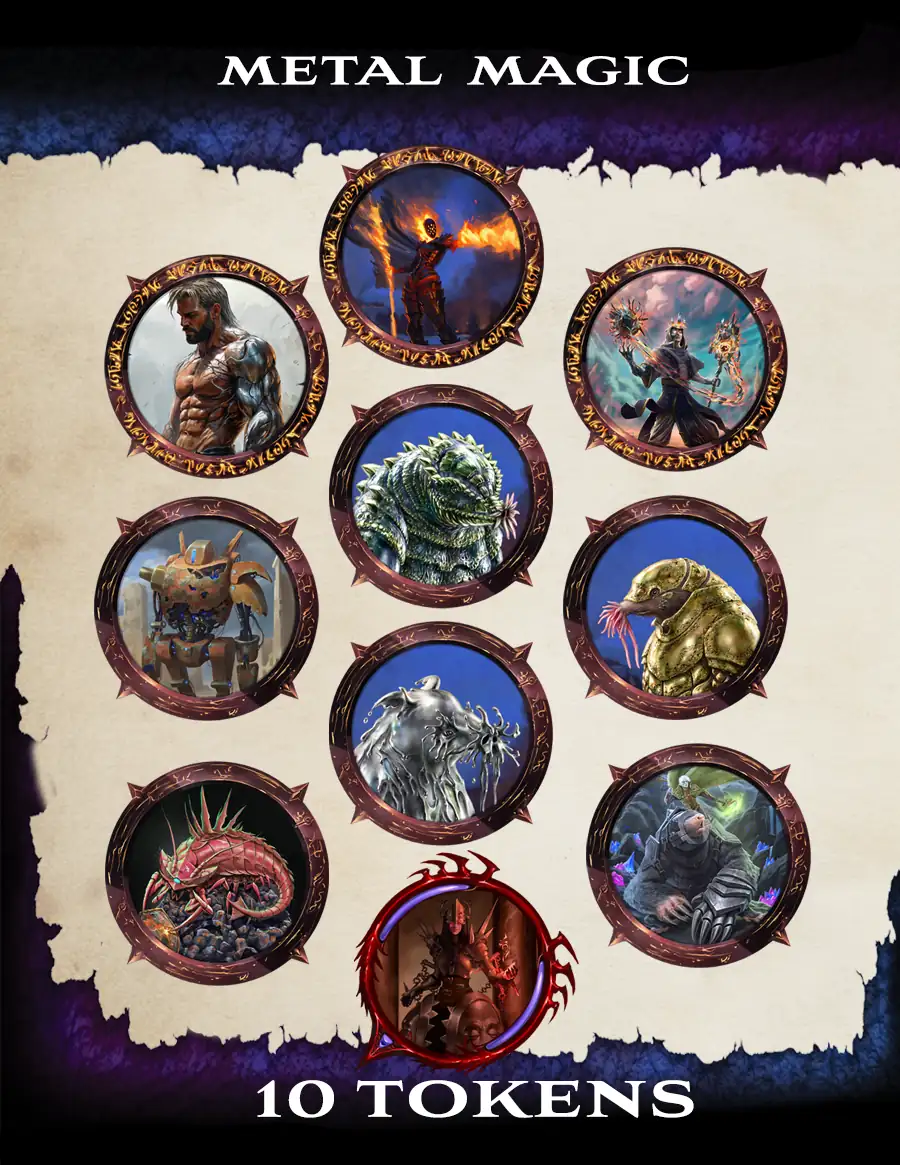 Metal Magic Token Pack - Critical Crafting | DriveThruRPG