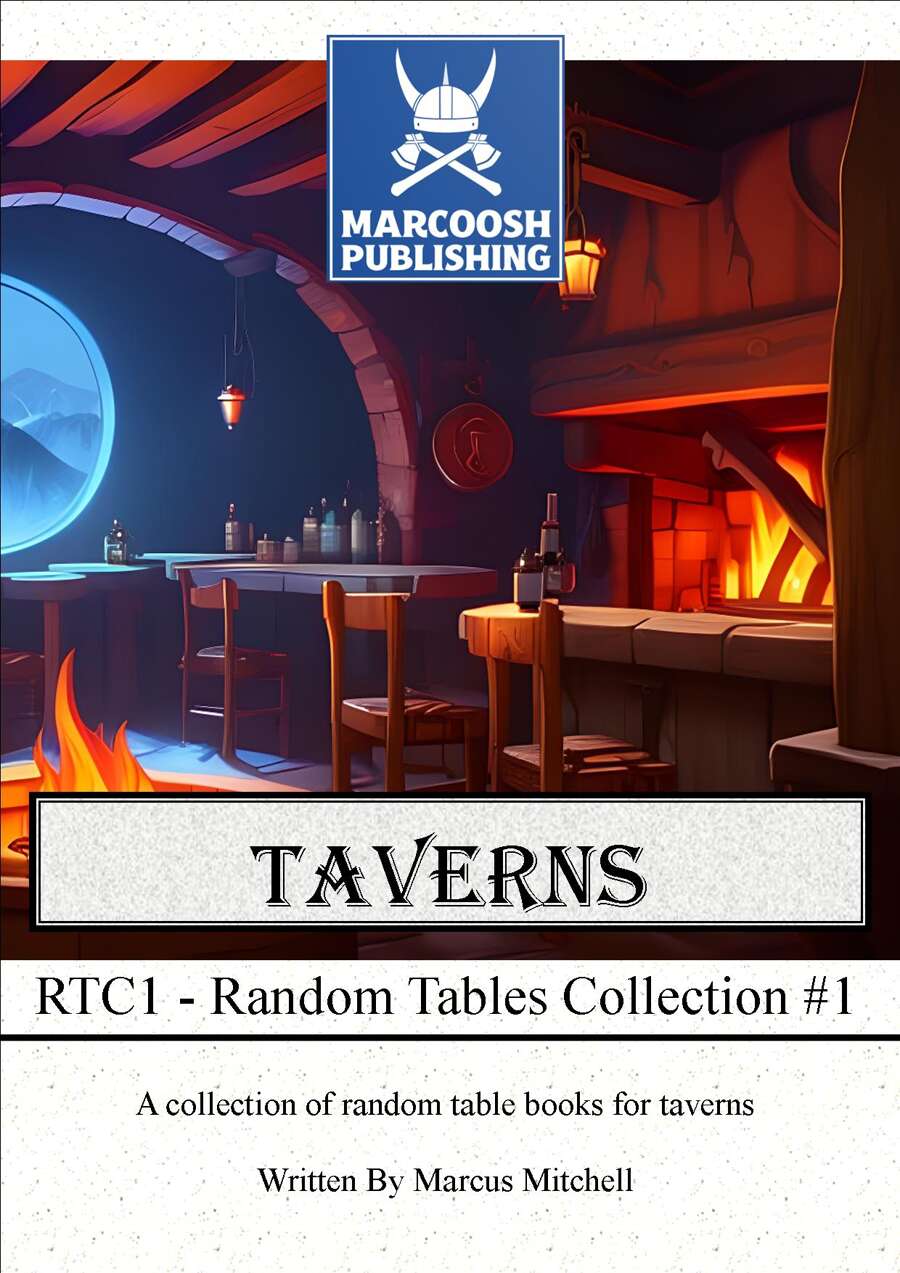 Random Tables Collection #1 - Taverns [BUNDLE] - Marcoosh Publishing ...