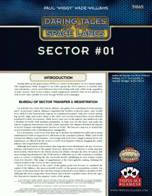Daring Tales of the Space Lanes: Galaxy Guide Sector #01 - Triple Ace ...