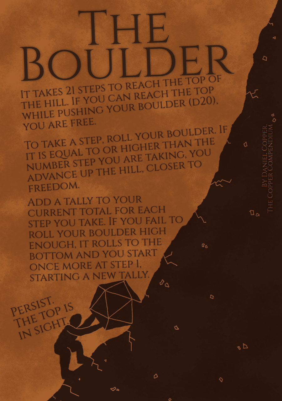 The Boulder - The Copper Compendium | Original TTRPG Systems | Pay-What ...
