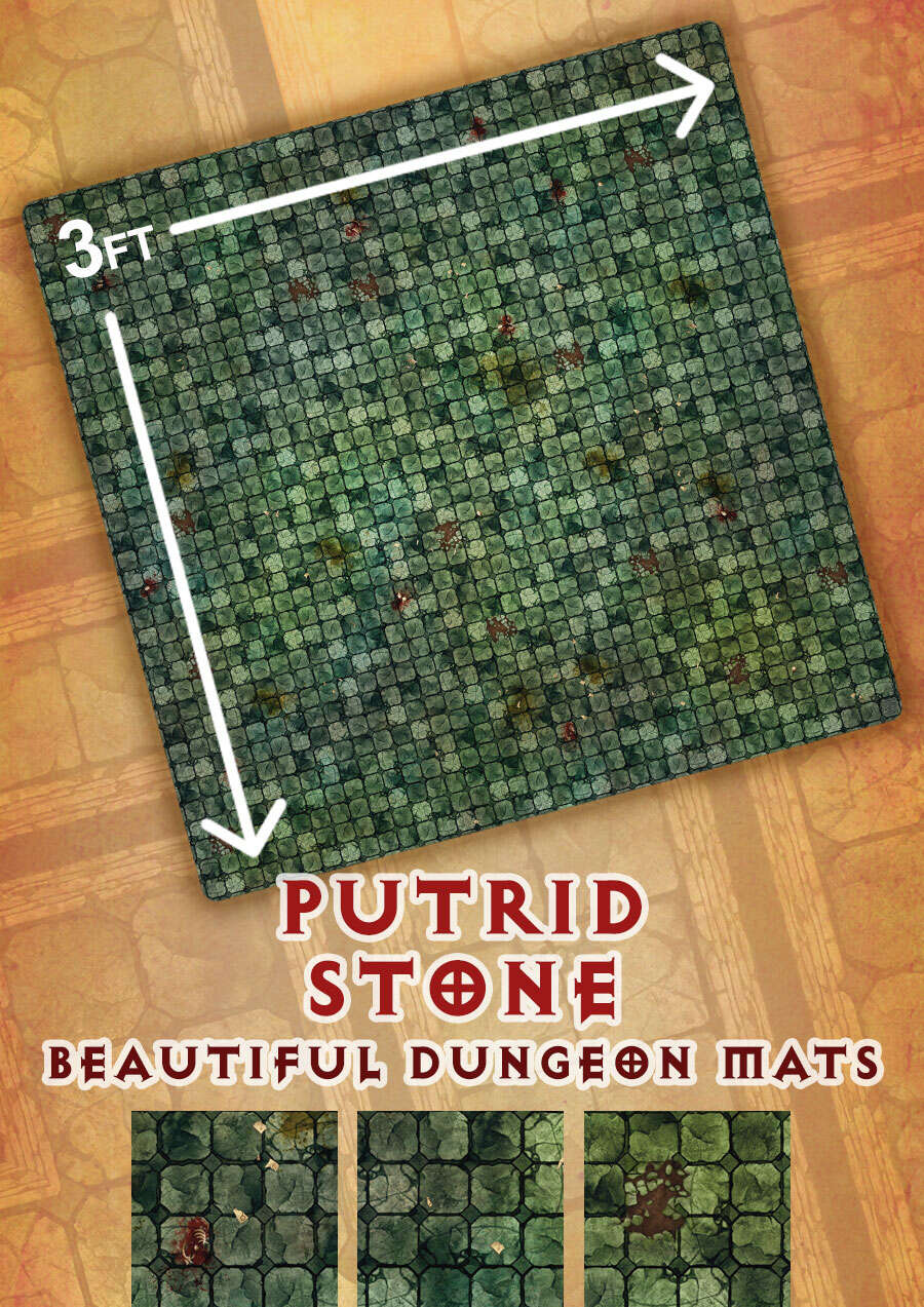 Beautiful Dungeon Mats - Putrid Stone Dungeon - ianschofield | DriveThruRPG