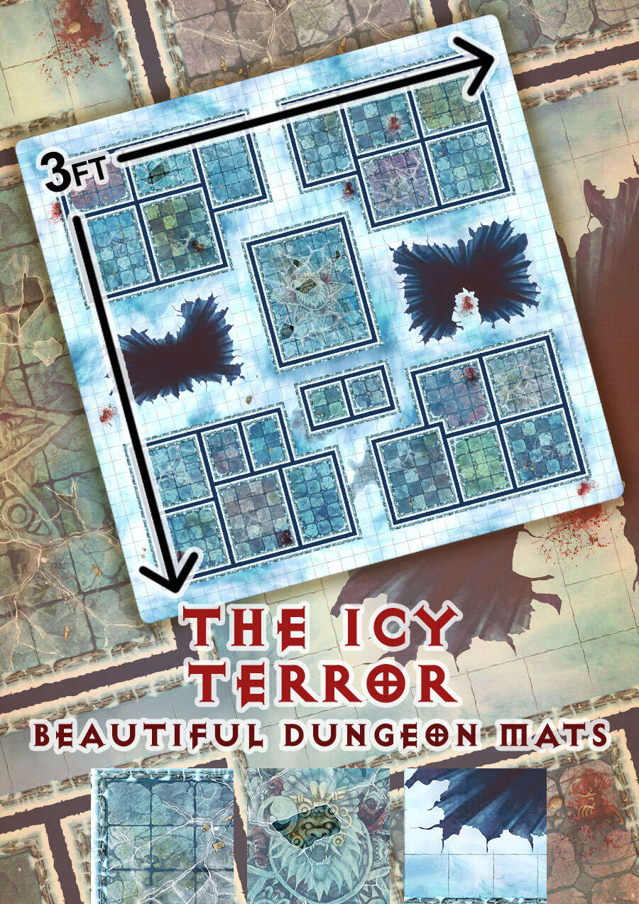Beautiful Dungeon Mats - The Icy Terror - ianschofield | DriveThruRPG