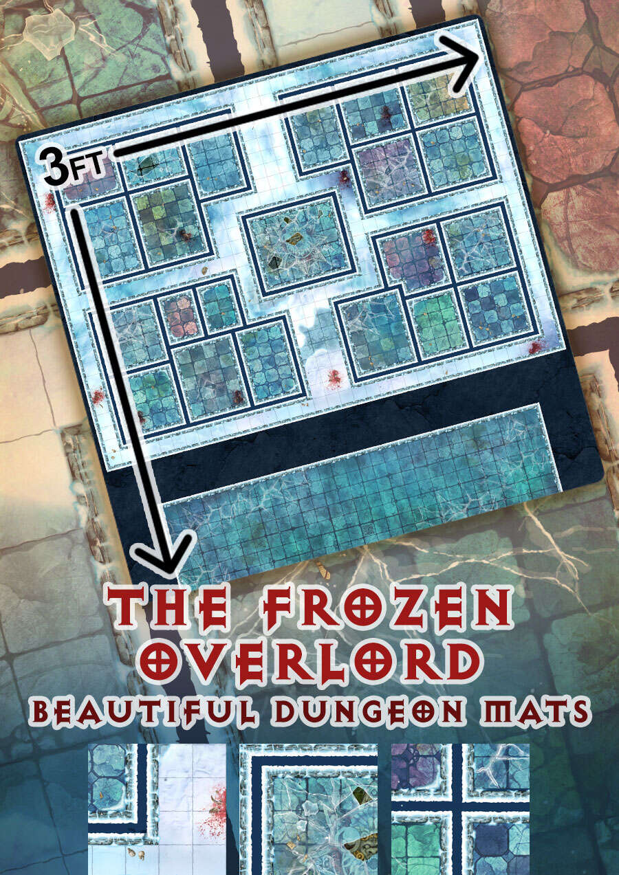 Beautiful Dungeon Mats - The Frozen Overlord - ianschofield | DriveThruRPG