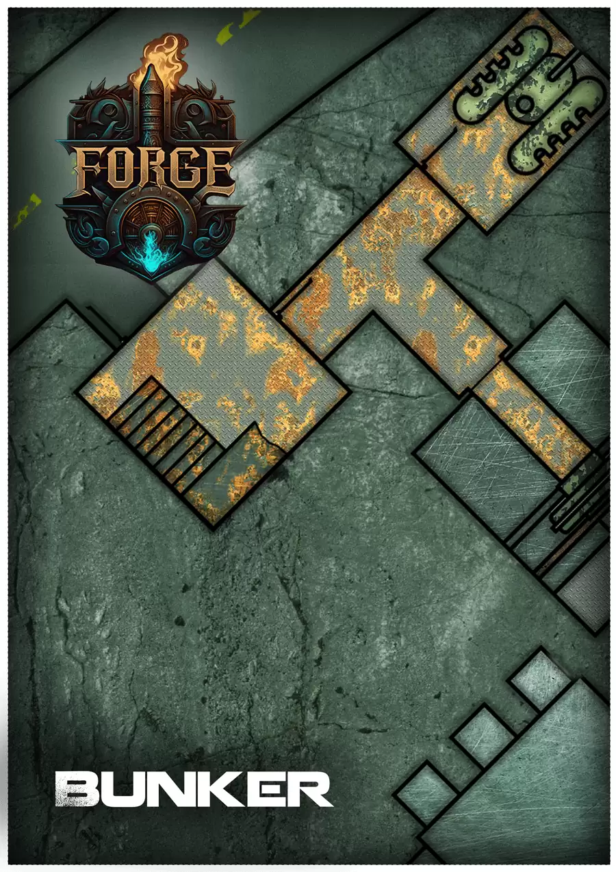 Forge Map : Bunker - RPG Forge | Post Apokylyptic | DriveThruRPG