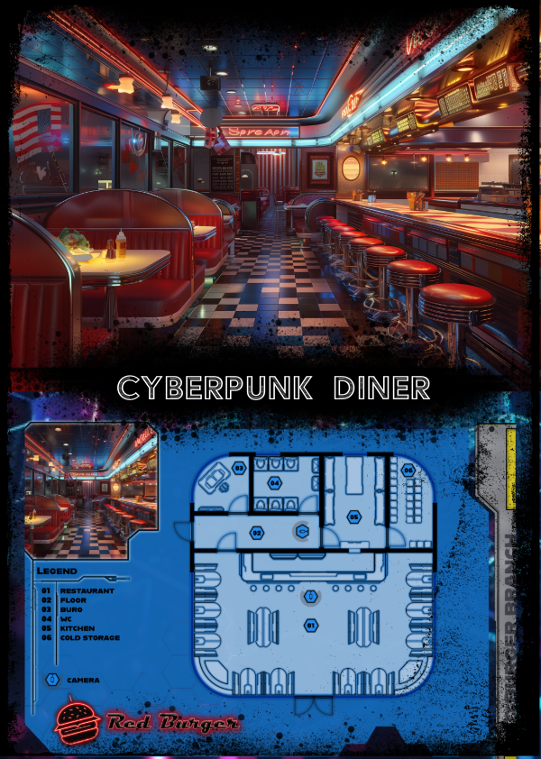 RPG Forge : cyberpunk diner - RPG Forge | Cyberpunk | DriveThruRPG