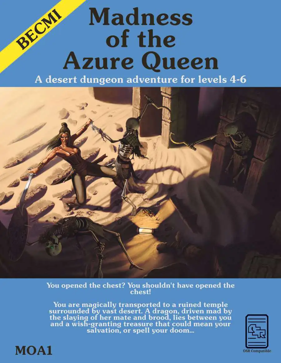 Madness of the Azure Queen (BECMI 4-6) - Realm Diver | DriveThruRPG