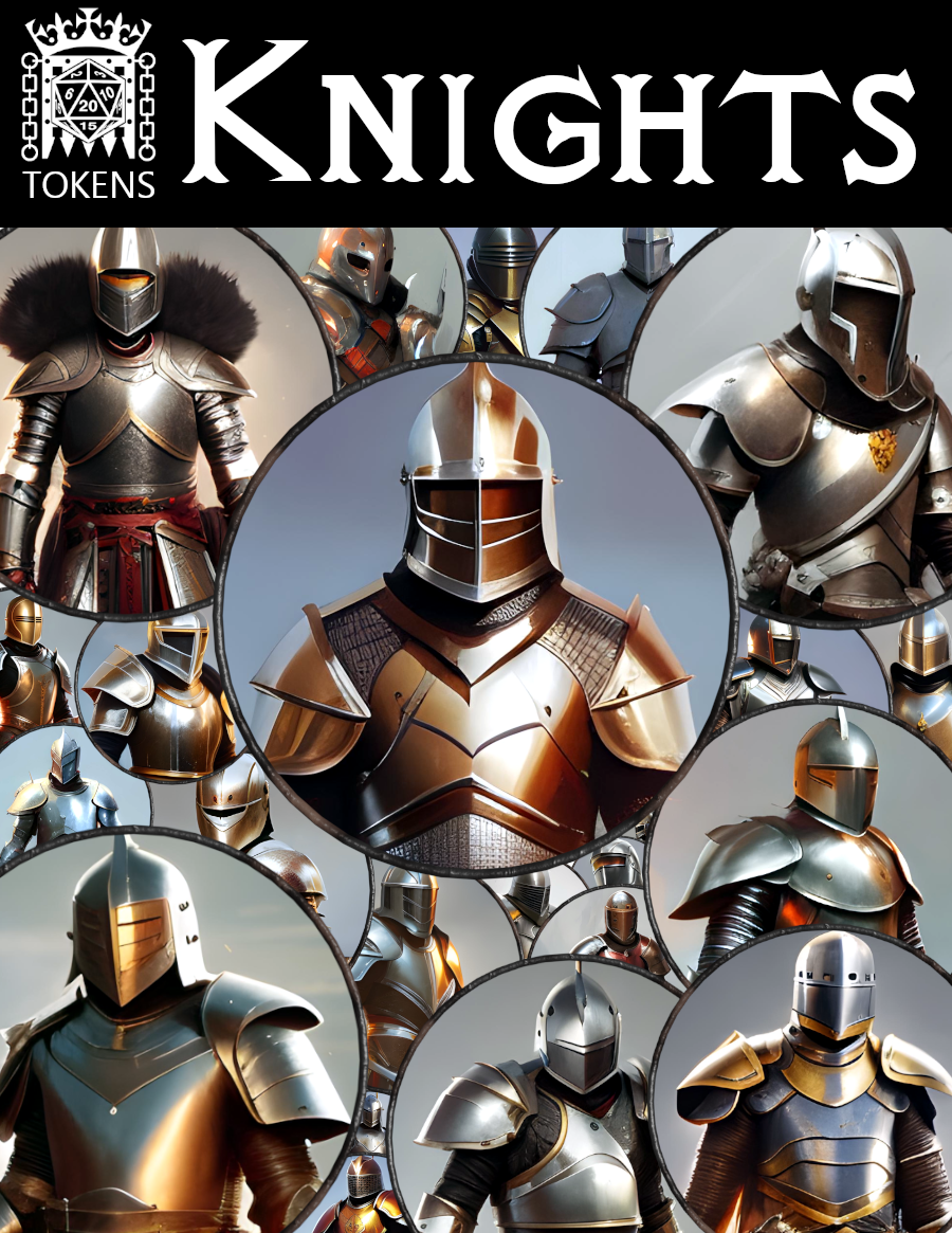 Tokens: 20 knights - Britical Hit | DriveThruRPG