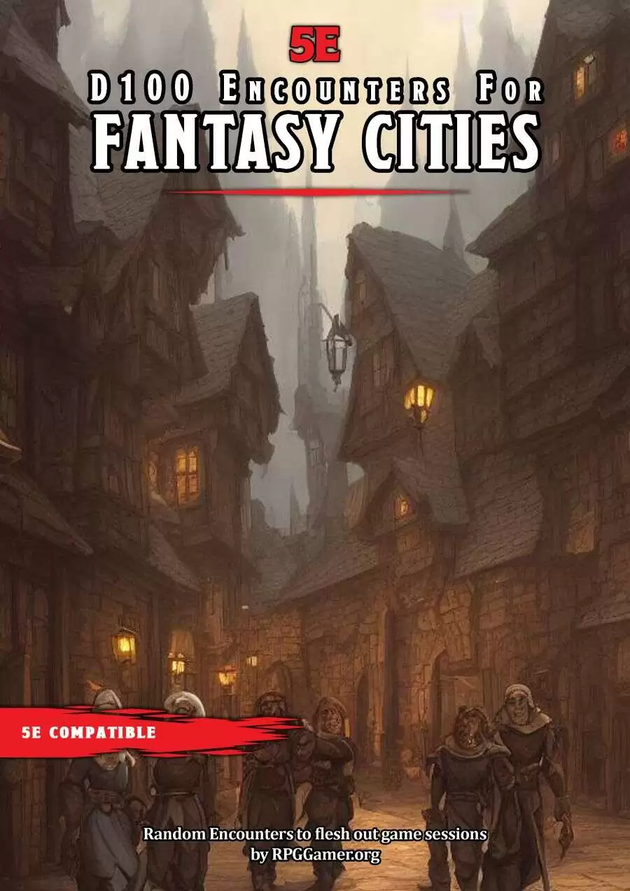 D100 Encounters for Fantasy Cities - RPGGamer | DriveThruRPG