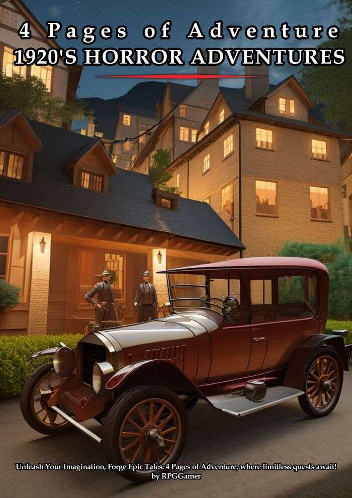 4 Pages of Adventure: 1920s Horror Adventures - RPGGamer | Pages of ...