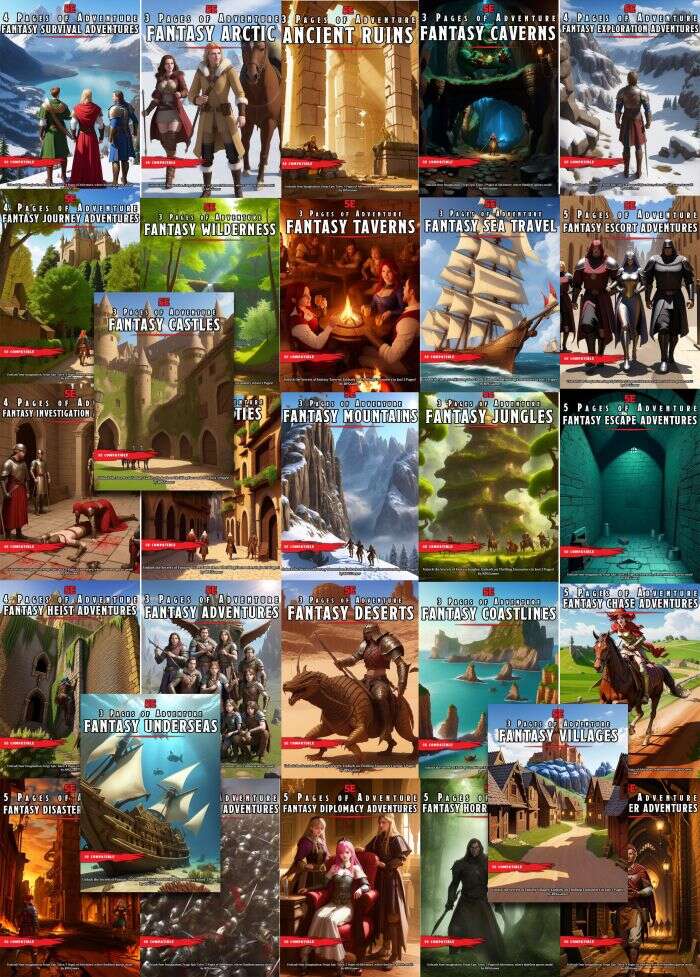 Pages of Adventure: Fantasy [BUNDLE] - RPGGamer | Pages of Adventure ...
