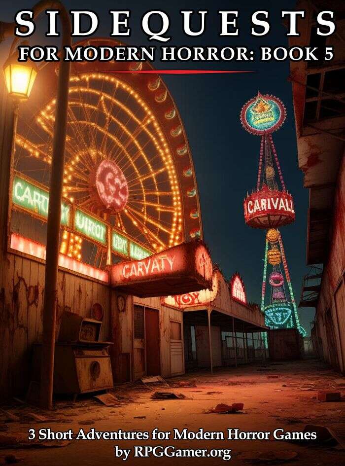 Sidequests for Modern Horror- Book 5 - 3 Adventure Ideas - RPGGamer ...